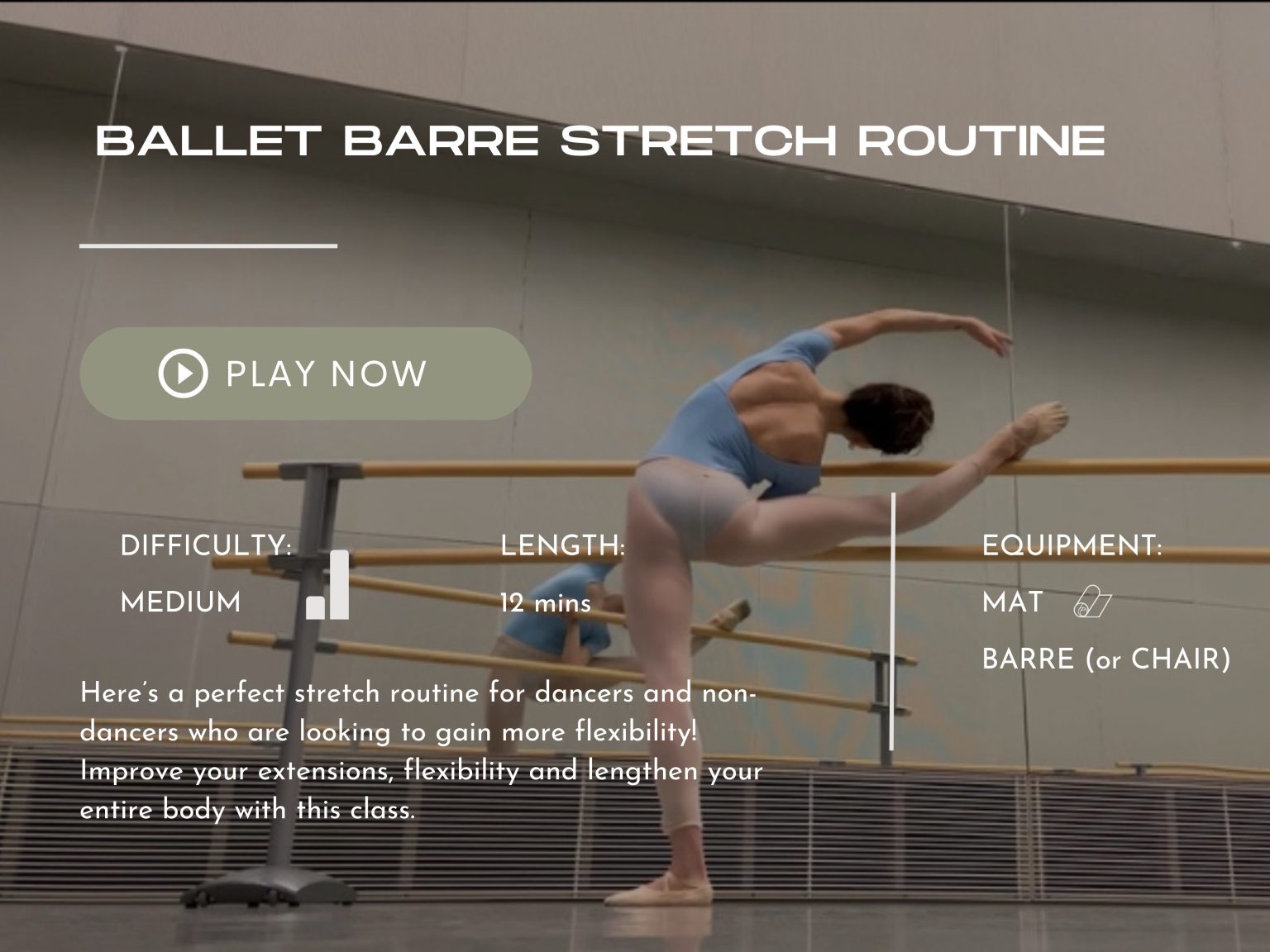 Ballet Barre Stretch Routine – Bodhicore