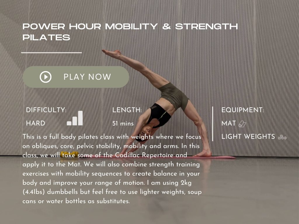 Power Hour Mobility & Strength Pilates – Bodhicore