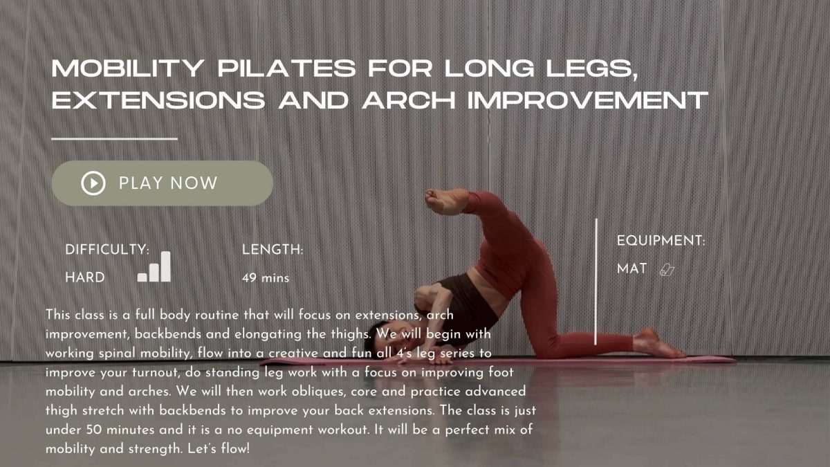 Mobility Pilates for Long Legs, Extensions and Arch Improvemevents ...