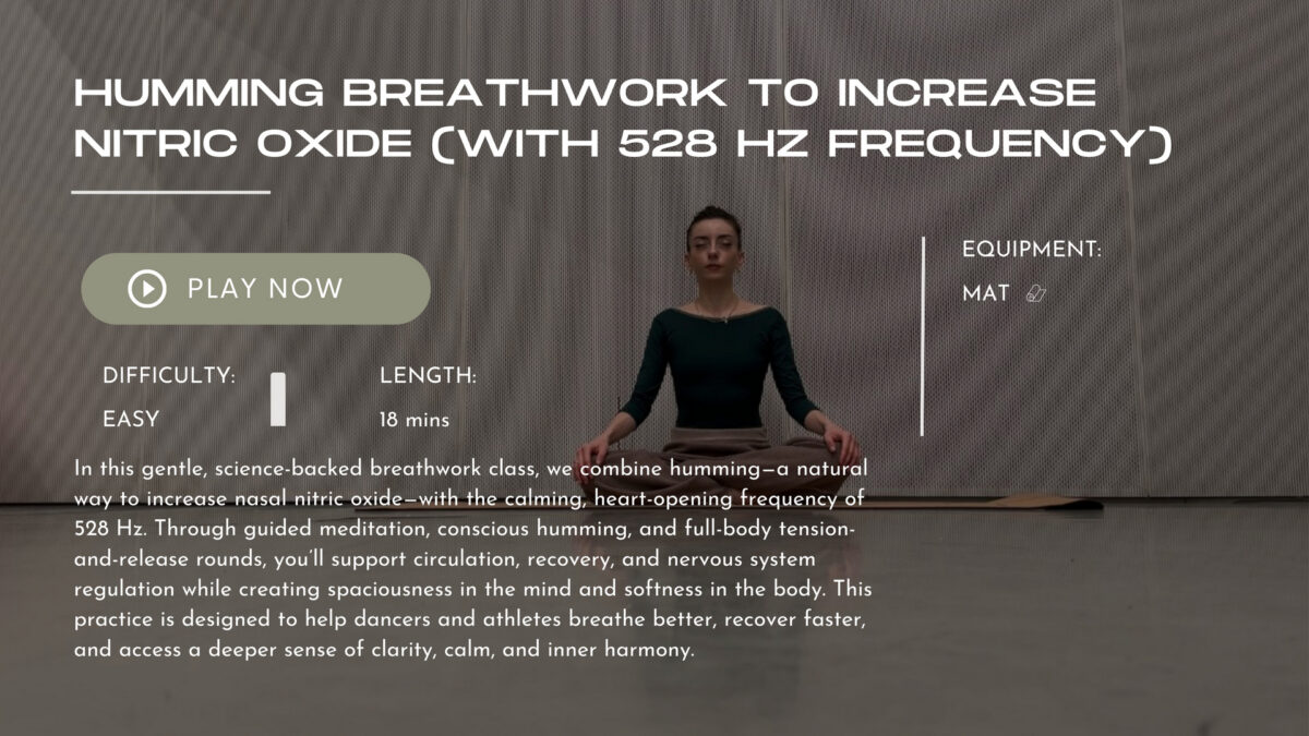 Humming Breathwork to Increase Nitric Oxide (with 528 Hz Frequency ...